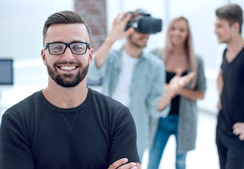 Male Software Programmer Testing a New App Stock Image - Image of ...