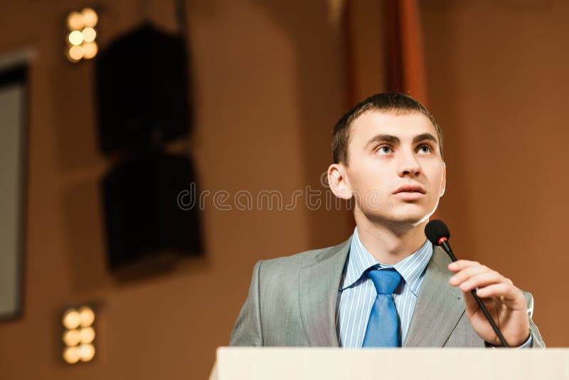 Male speaker stock image. Image of caucasian, business - 28085285