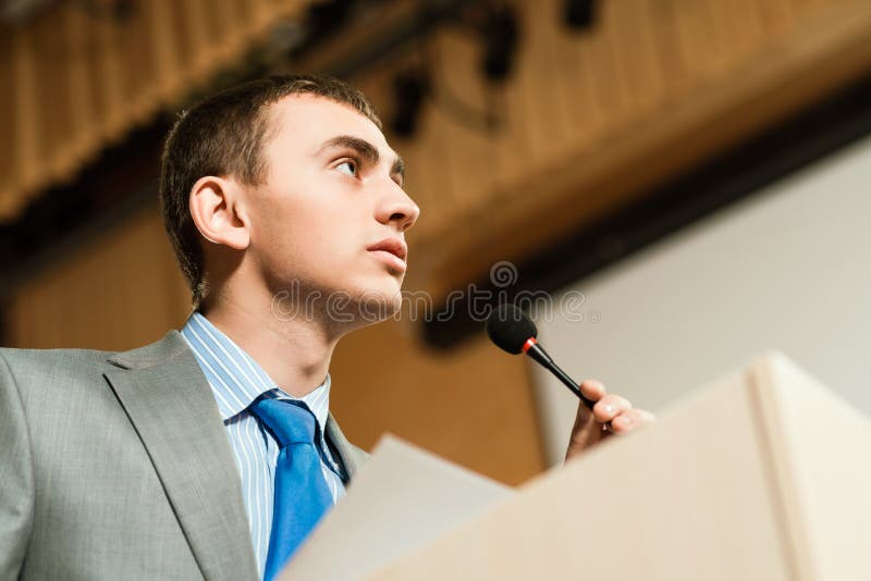 Male speaker stock photo. Image of beautiful, information - 28119352
