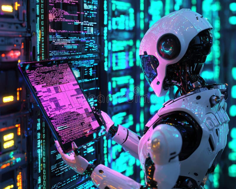 A Male it Specialist Analyzing Data on Information Technology Privacy Leaks, Illustrating the ...