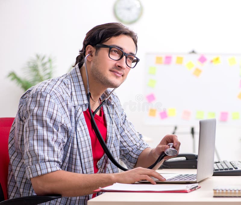 Male it Specialist Working in the Office Stock Photo - Image of ...