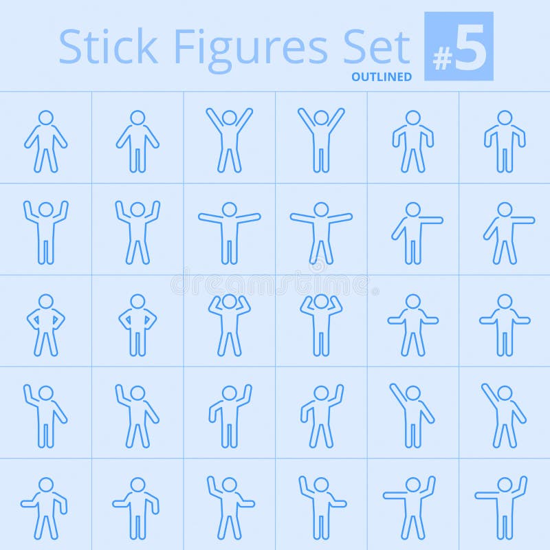 Male stick figures 5. stock vector. Illustration of design - 88809475