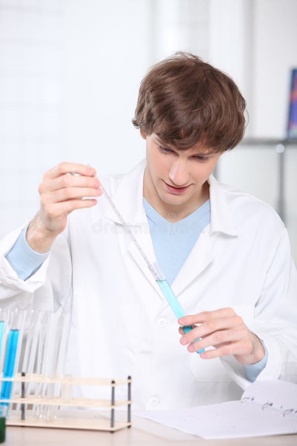 Young male scientist stock photo. Image of glass, chemistry - 29881290