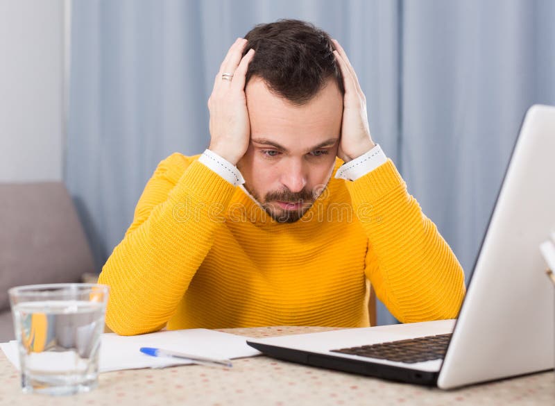 Man facing difficulty stock image. Image of 2529, learning - 243503487