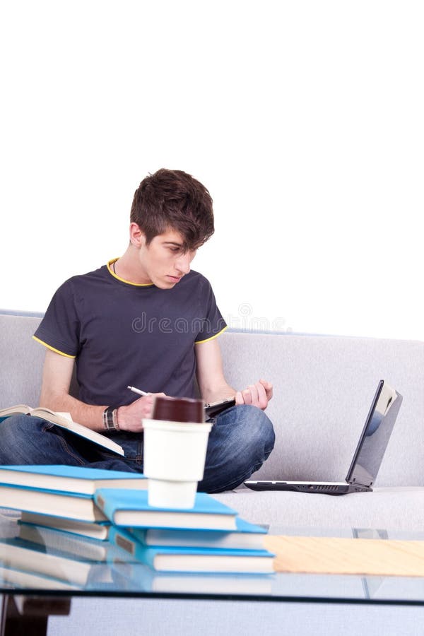 Male student learning stock image. Image of university - 15690635