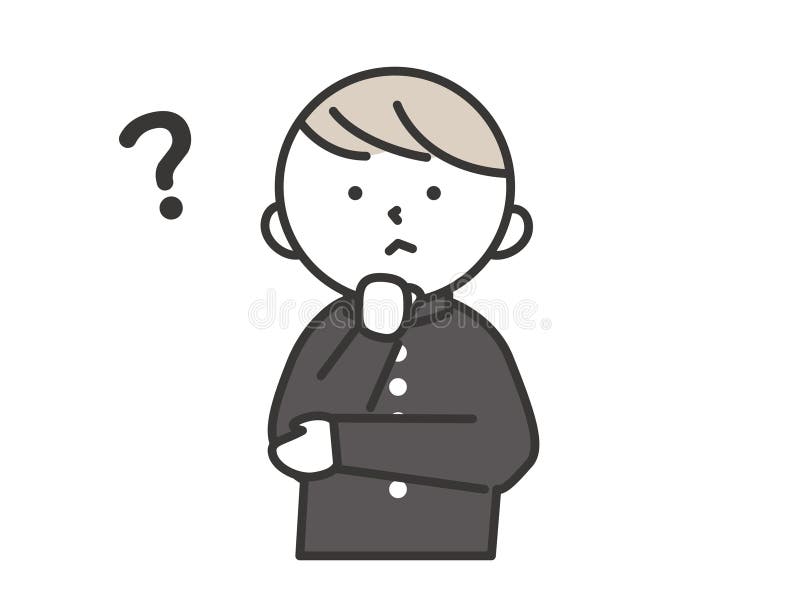 A Male Student with a Question Mark on His Head and a Questioning ...