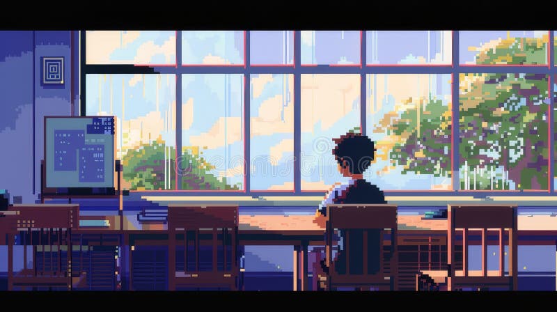 Looking Out Student Window Stock Illustrations – 139 Looking Out ...