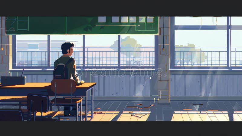 Looking Out Student Window Stock Illustrations – 139 Looking Out ...