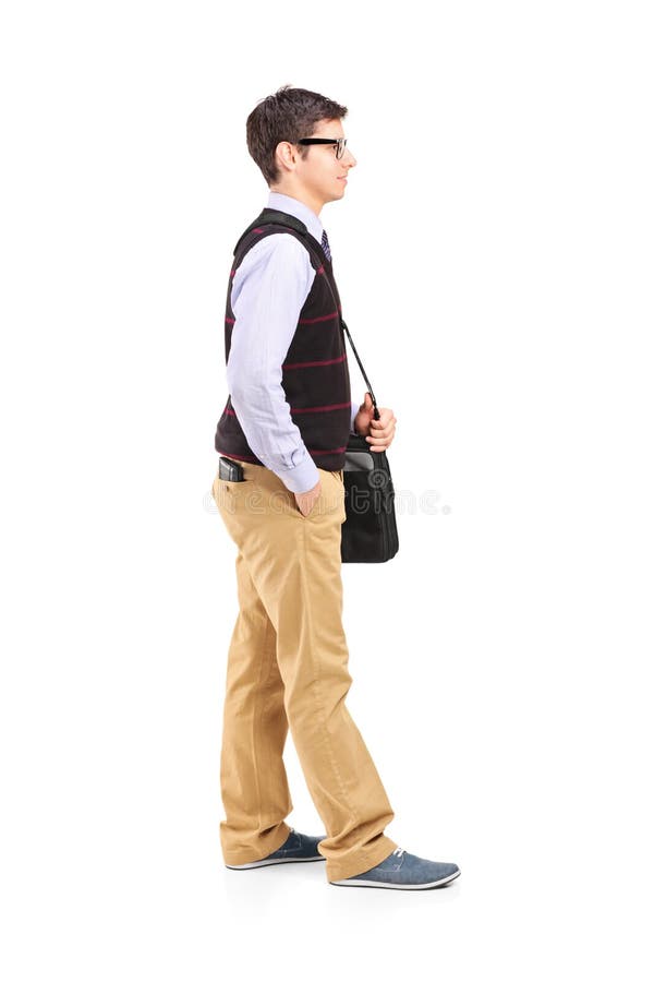 Side View Full Body Asian Adult Student Stock Image - Image of asia ...