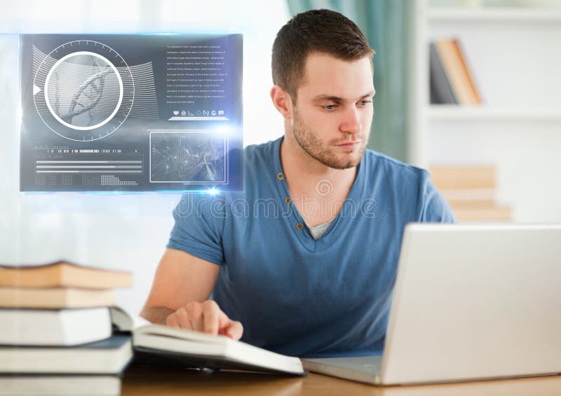 Student Studying Laptop Notes Stock Illustrations – 236 Student ...