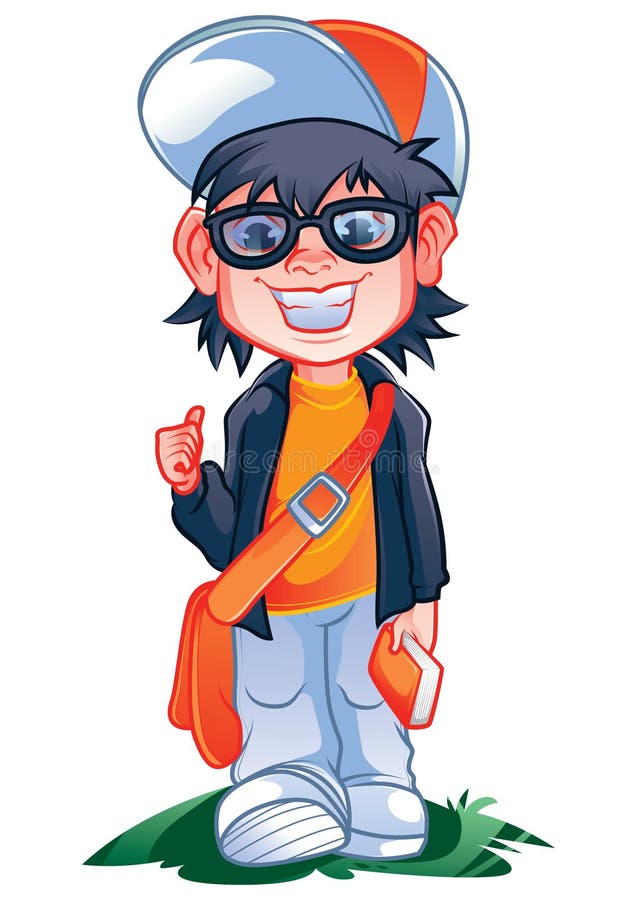 Male Student. Vector Illustration Decorative Design Stock Vector ...