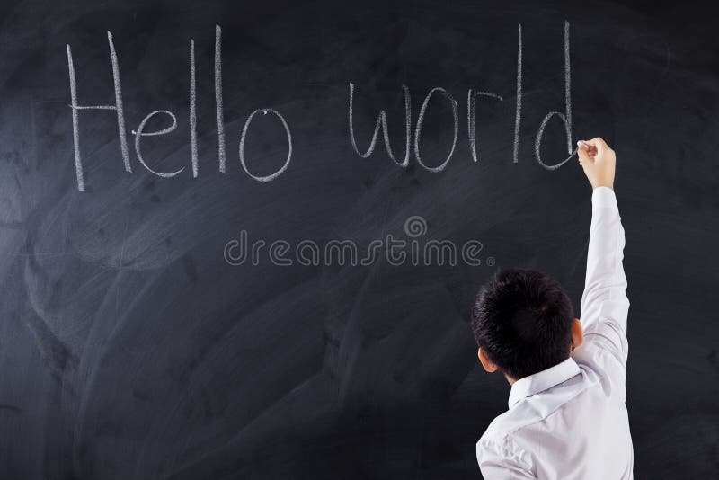 Hello, World! - First Computer Program Stock Photo - Image of hello ...