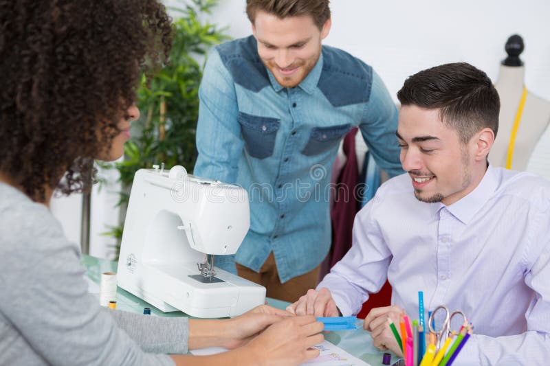 Male Students Studying Fashion and Design Stock Photo - Image of ...
