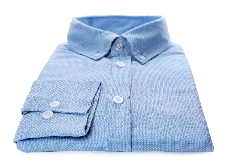 Male Stylish Light Blue Shirt Isolated Stock Image - Image of cotton ...