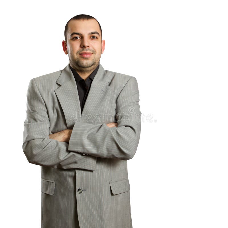 Male in Suit with Folded Hands Stock Image - Image of fashionable ...
