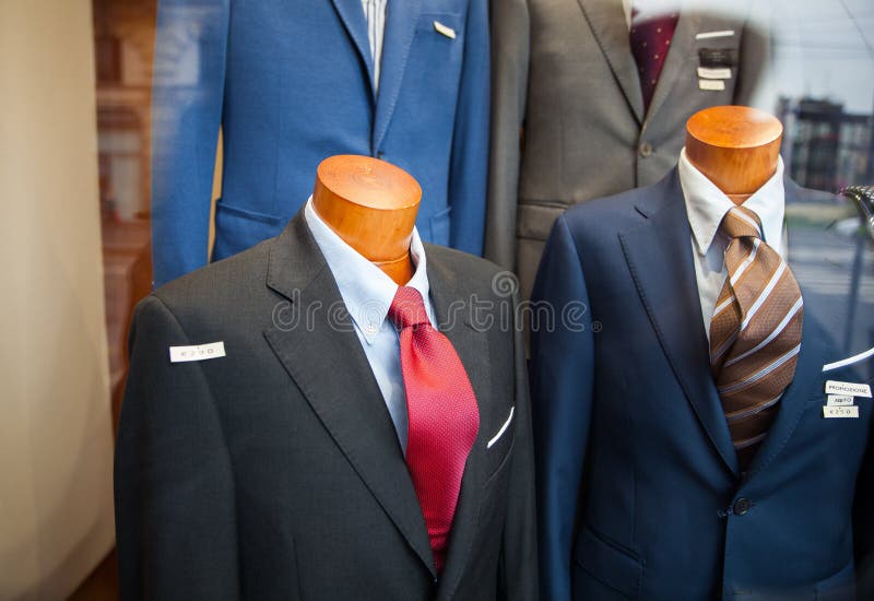 Male Suit in the Clothes Shop Stock Image - Image of clothing ...