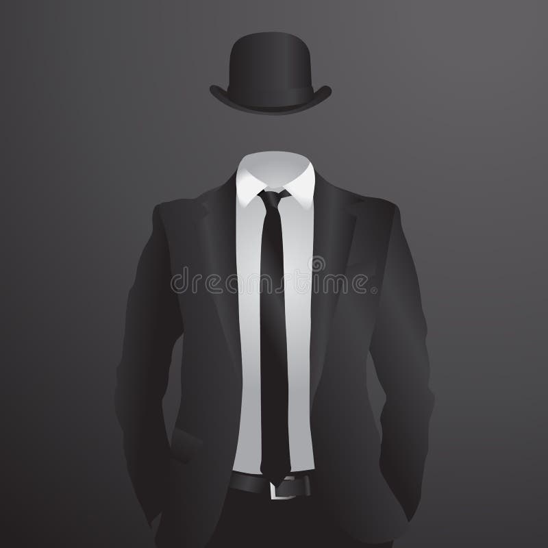 Male Suit. Vector Illustration Stock Vector - Illustration of white ...