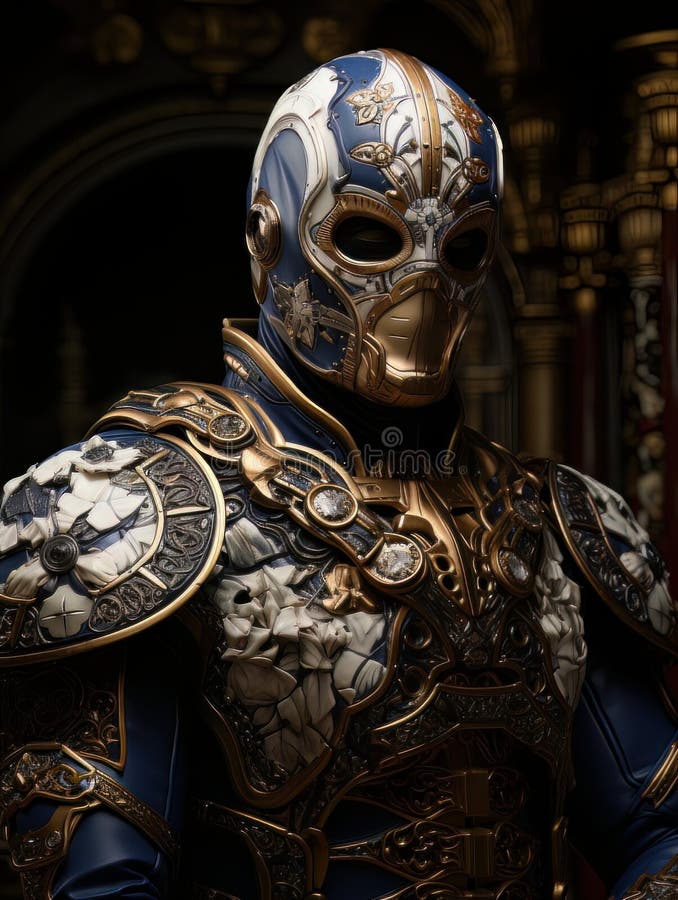 Male Superhero Character in Blue Suit with Superpowers. AI Stock ...