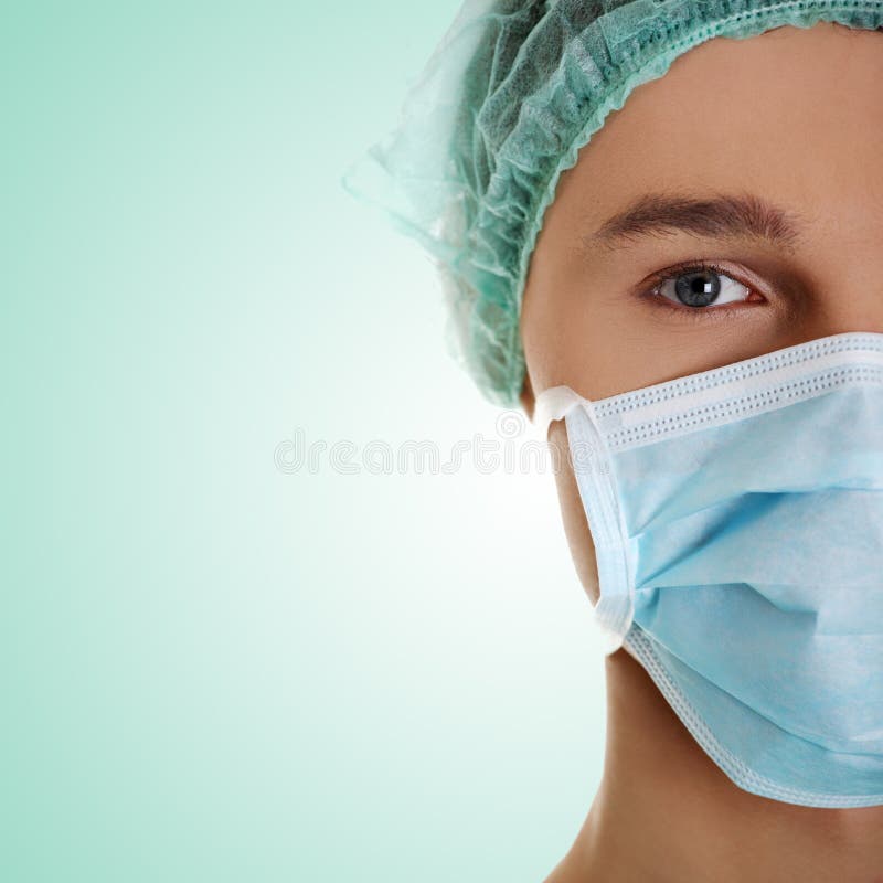 Surgeon face closeup stock photo. Image of doctor, indoor - 17100018