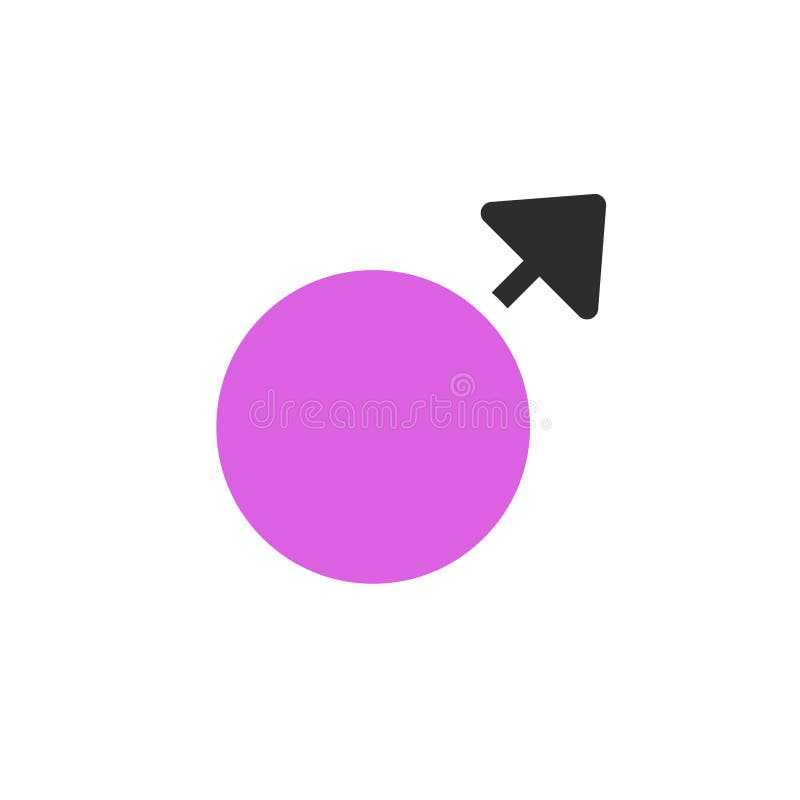 Male Symbol with Arrow. Simple, Modern, and Minimalist Design Stock ...