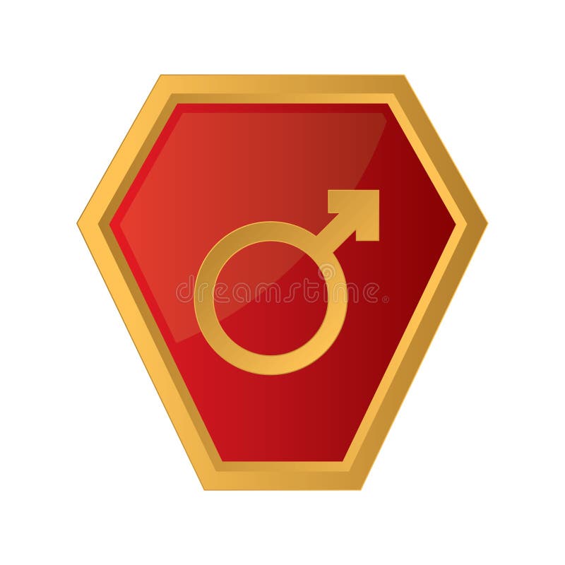 Male Symbol Button. Vector Illustration Decorative Design Stock Vector ...