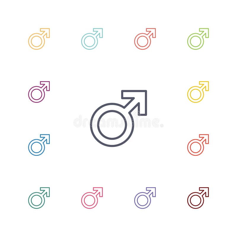 Male Symbol, Vector Seamless Pattern Stock Vector - Illustration of ...