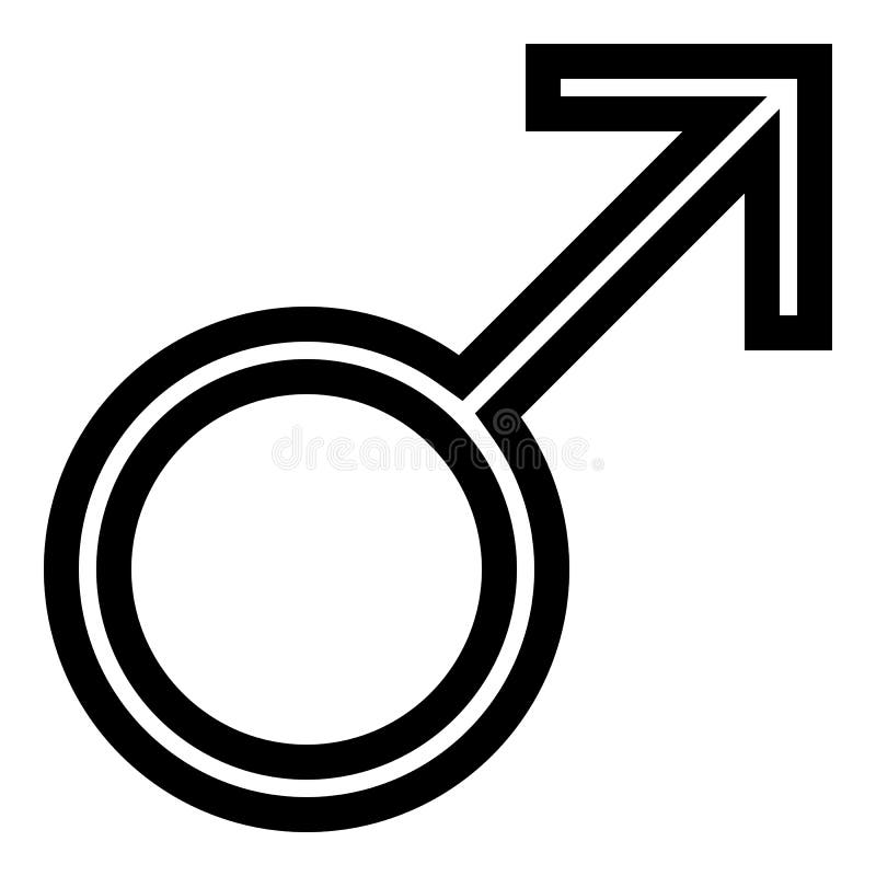 Male Symbol Icon - Black Thin Outlined, Isolated - Vector Stock Vector ... Male Symbol Icon - Black Thin Outlined, Isolated - Vector Stock Vector ...