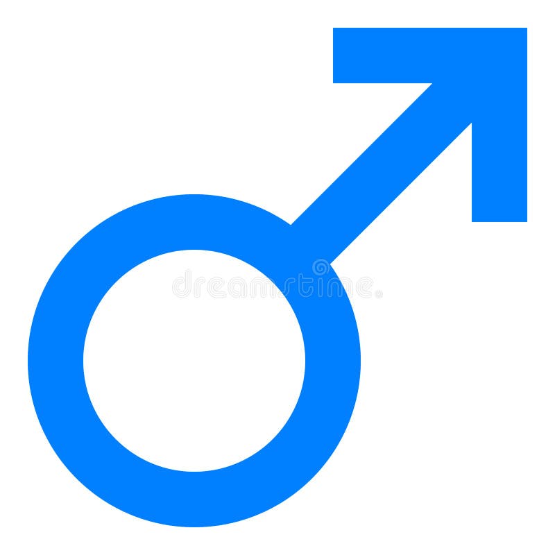 Male Symbol Icon - Blue Simple, Isolated - Vector Stock Vector ...