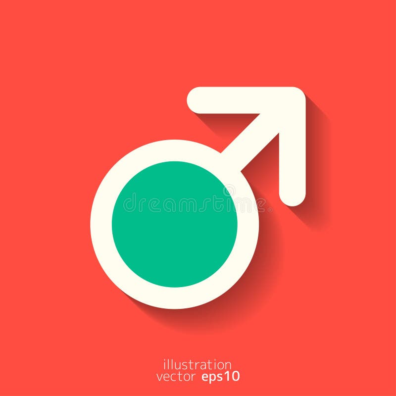 Male Symbol, Man Vector Illustration. Stock Vector - Illustration of ...