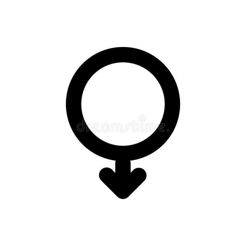 Male Symbol Simple Vector Icon. Black and White Illustration of Gender ...