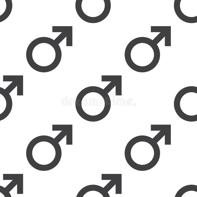 Male Symbol, Vector Seamless Pattern Stock Vector - Illustration of ...