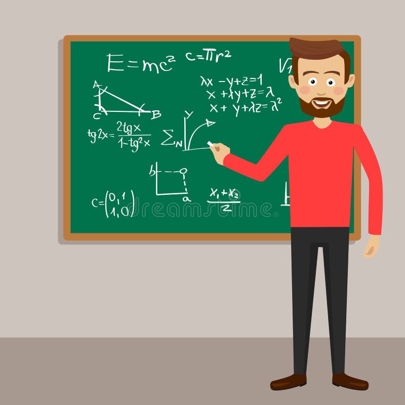 Teacher Teaching Math Classroom Stock Illustrations – 900 Teacher ...