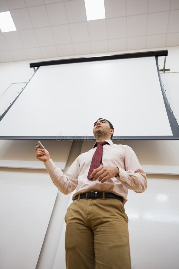Elegant Teacher Projection Screen Lecture Hall Stock Photos - Free ...