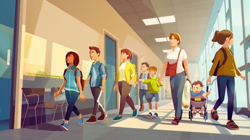 Teacher Students Walking Stock Illustrations – 271 Teacher Students ...