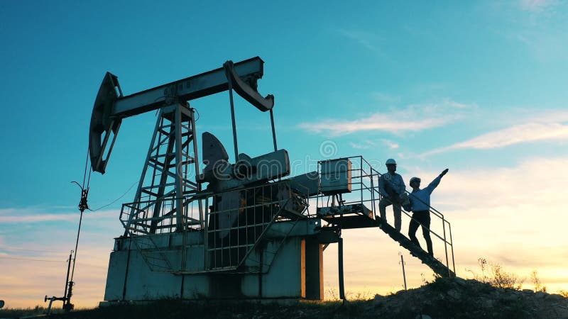 Pumping unit in operation stock video. Video of mining - 273188875