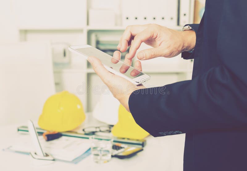 Male Testing Modern Touchpad Stock Photo - Image of middle, connection ...