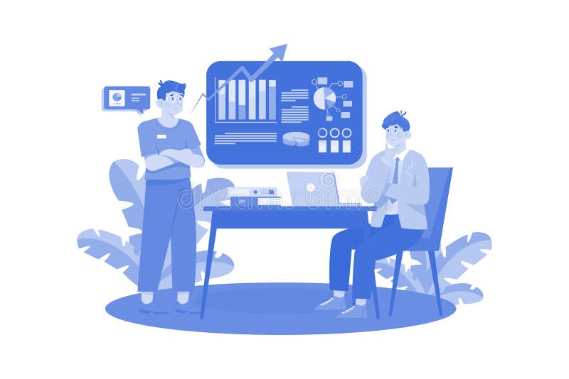 Male Thinking about Business Strategy Stock Vector - Illustration of ...