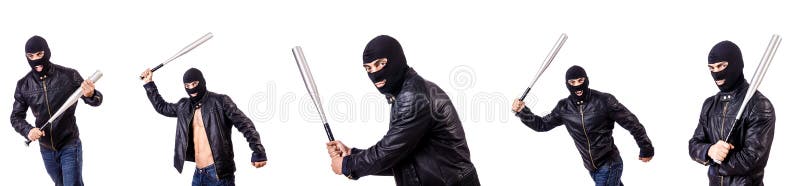 The Male Thug Isolated on the White Stock Photo - Image of mafia ...