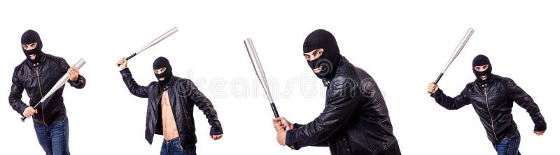 The Male Thug Isolated on the White Stock Image - Image of isolated ...