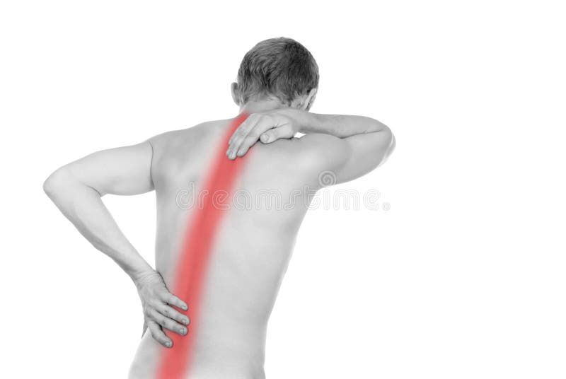 Male Torso, Pain in the Back Stock Image - Image of injury, medicine ...