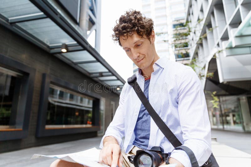Male tourist in city stock photo. Image of city, journey - 63861812