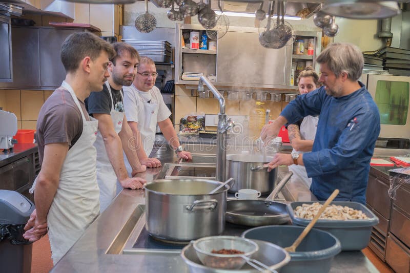 Male Trainer in Gastronomy Training Workers Editorial Photography ...