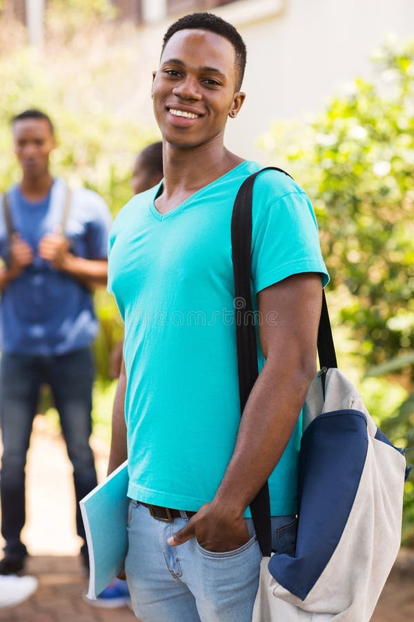 Male University Student Portrait Stock Photo - Image of looking ...