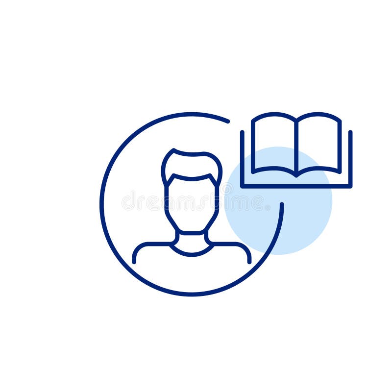 Male User Avatar and Book. Personalized Online Library Profile. Digital ...