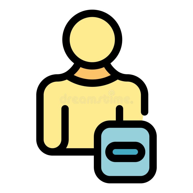 Add Remove User Icon, Outline Style Stock Vector - Illustration of ...