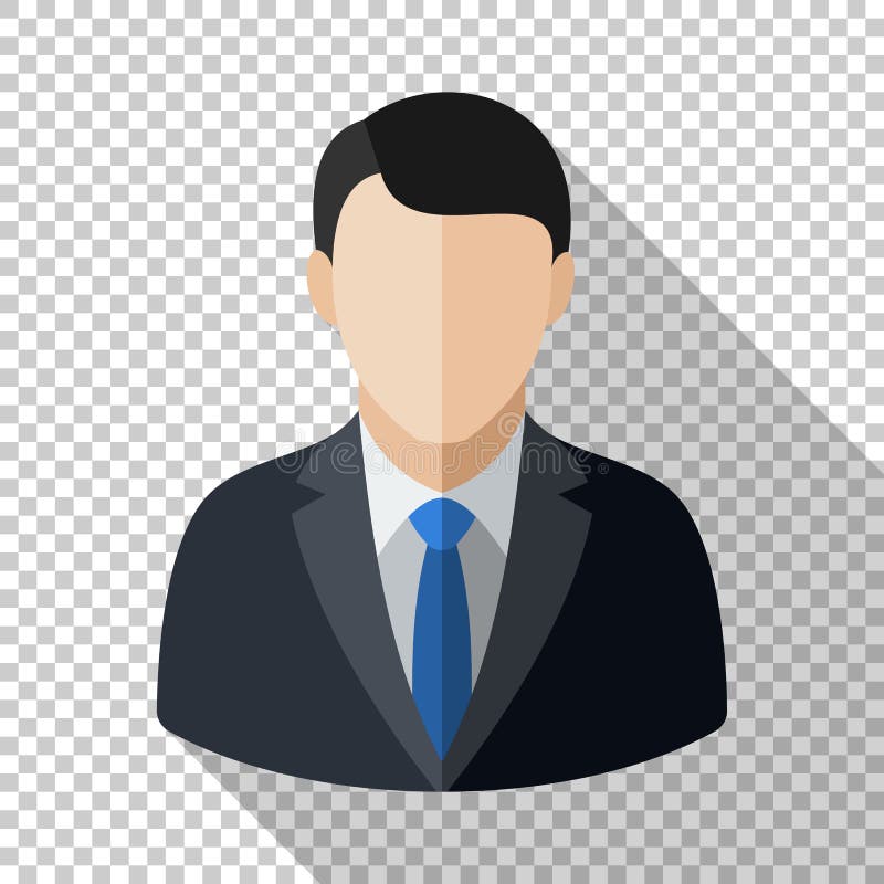 Male User Icon in Flat Style on Transparent Background Stock Vector ...