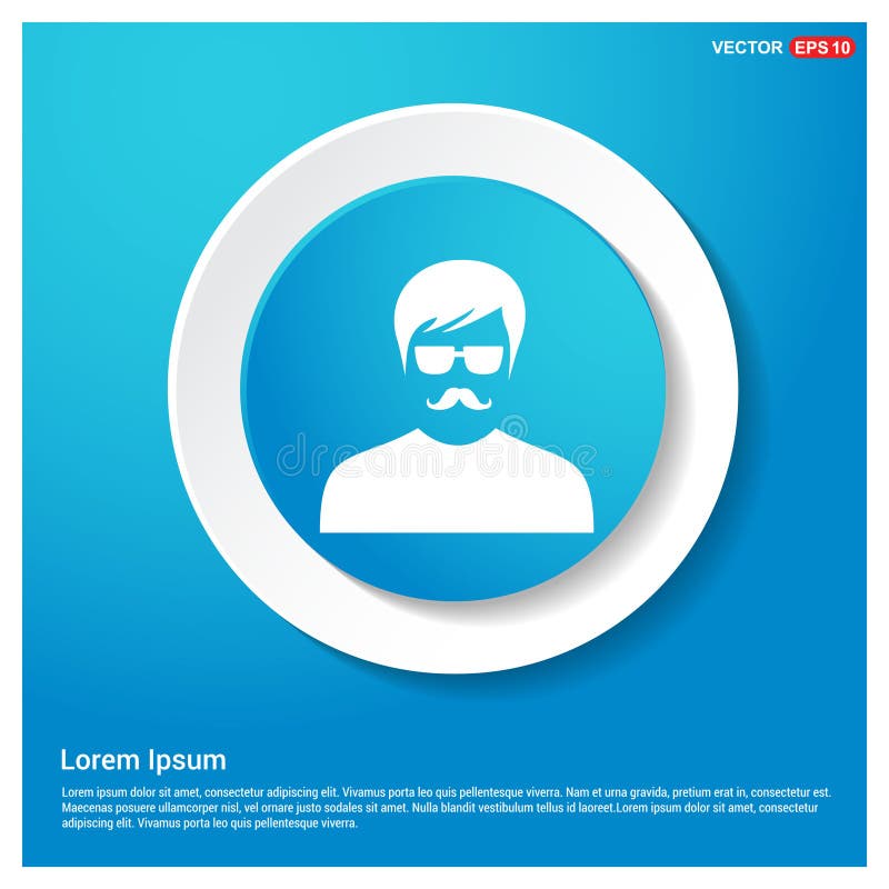 Male User Icon stock vector. Illustration of button - 132407578