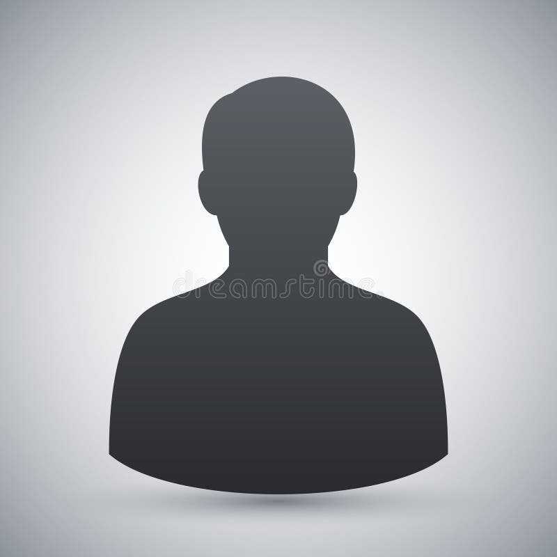 Vector male user icon stock vector. Illustration of silhouette - 234155640