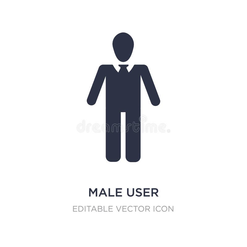 Male User Icon in Different Style Vector Illustration. Two Colored and ...