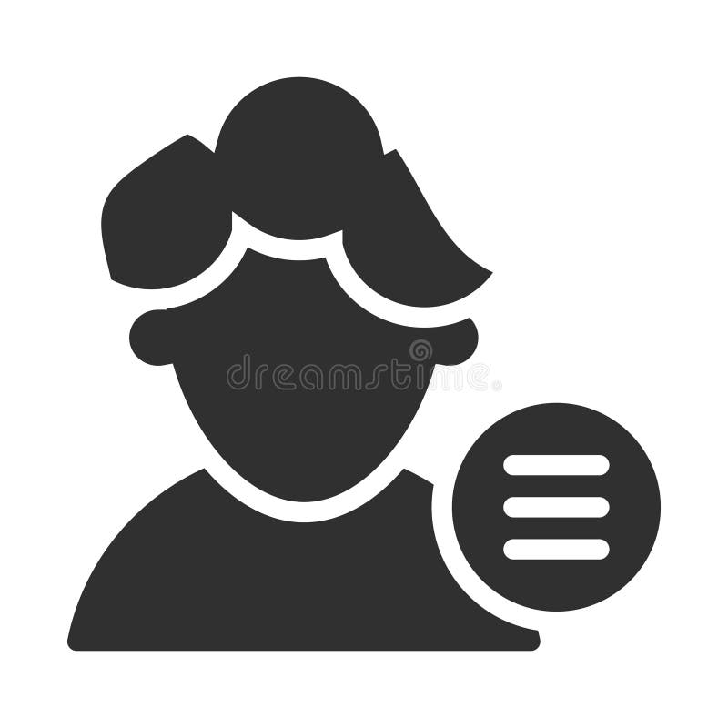 Male User Profile or Account Menu Flat Vector Icon for Apps and ...